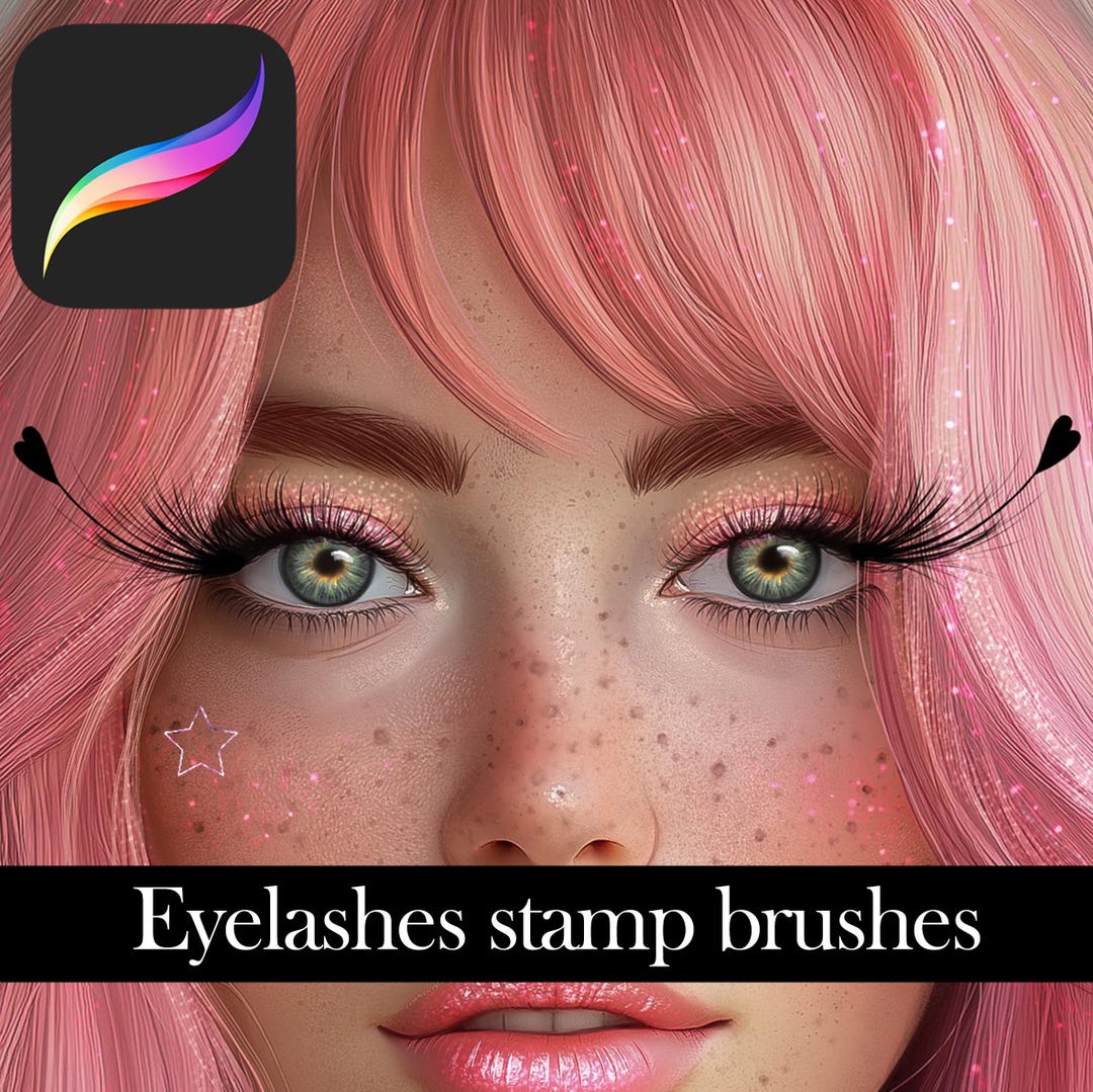 Procreate Eyelash Stamp Brushes - Procreate Lashes Brushes - Lashes ...