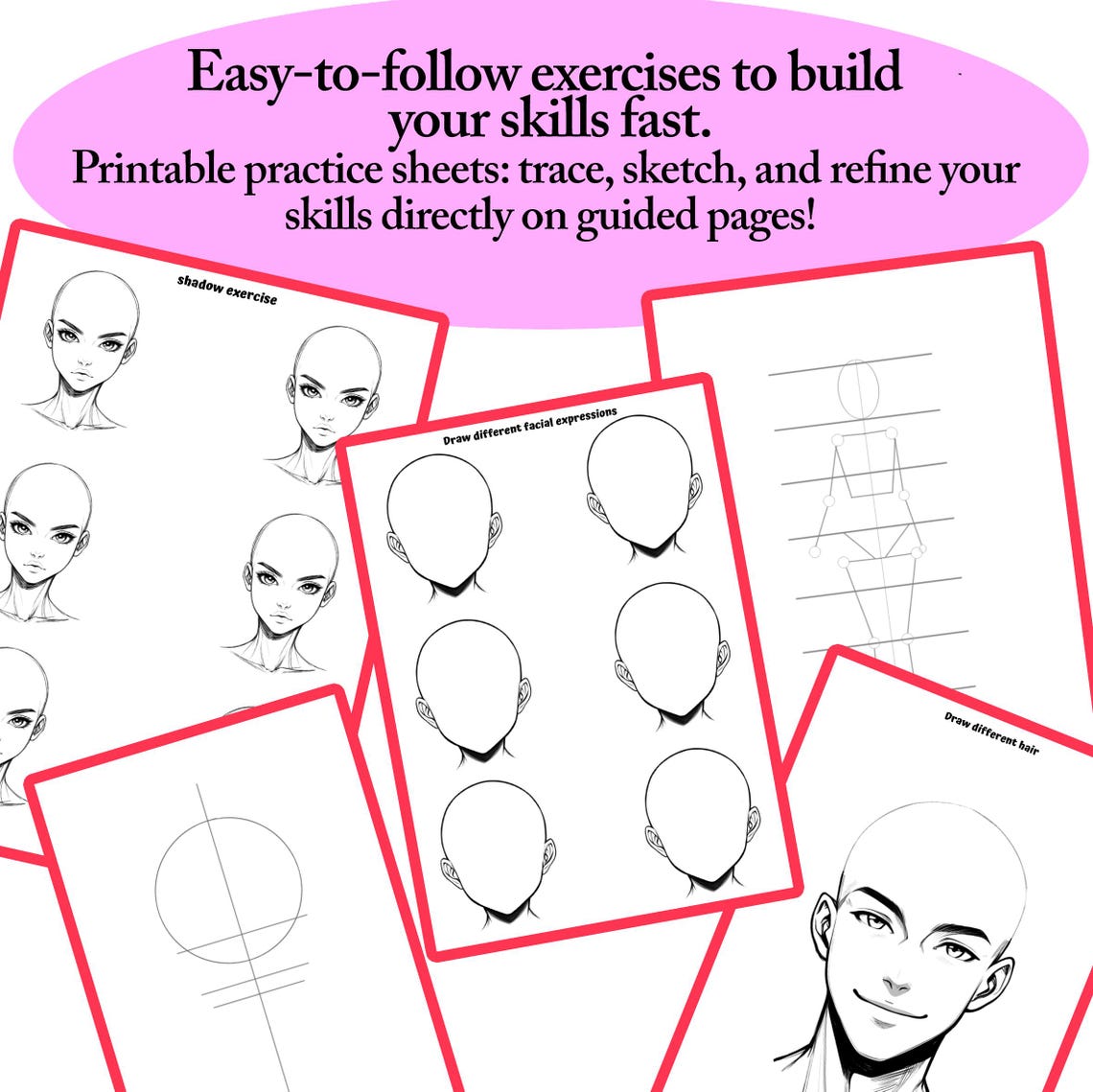 How to Draw Manga Characters - Beginner's Course PDF - Manga Drawing ...