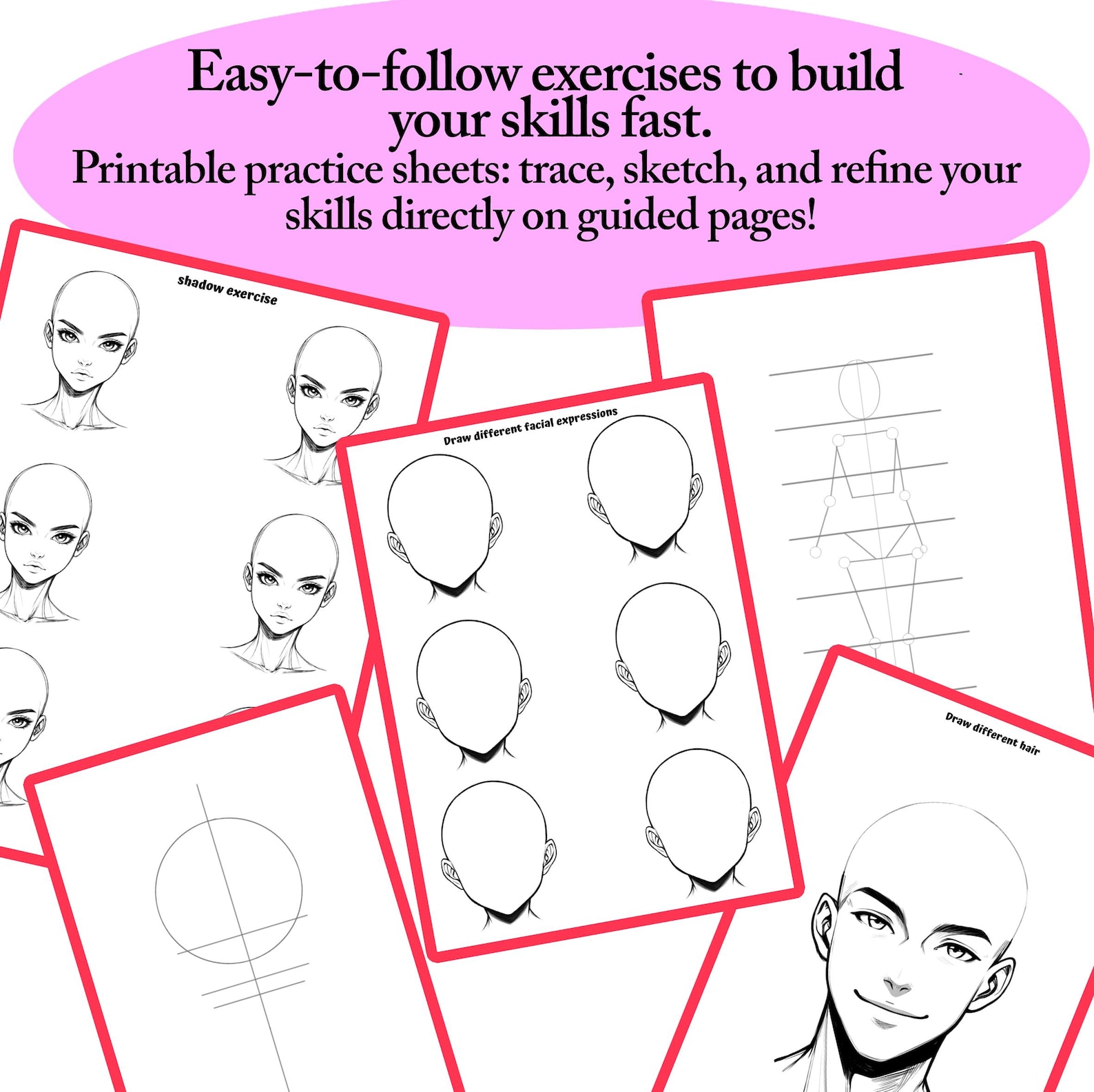 How to Draw Manga Characters - Beginner's Course PDF - Manga Drawing ...