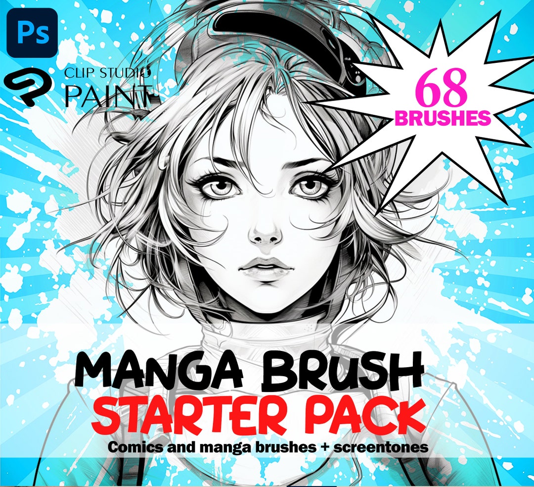 Manga Starter Pack for Photoshop Clip Studio Paint Manga Brushes ...