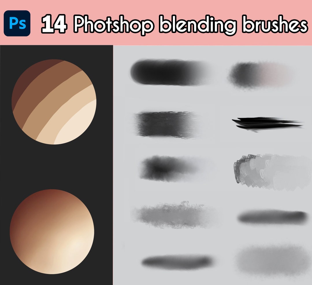 14 BLENDING Tools for Photoshop (smudge Tools) - Etsy
