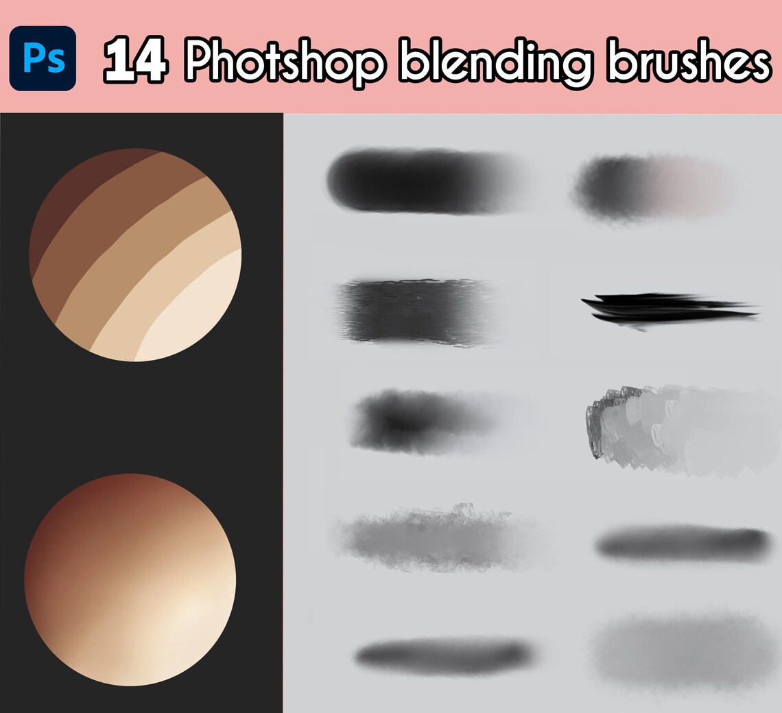 14 BLENDING Tools for Photoshop smudge Tools - Etsy