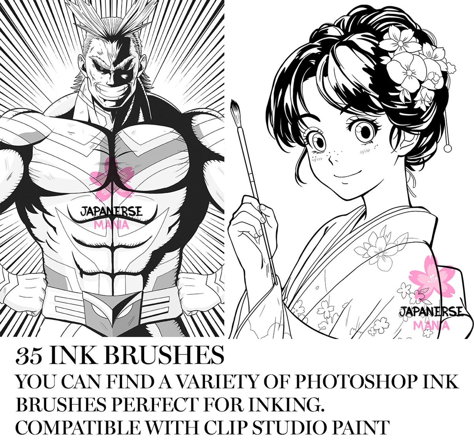 Manga Starter Pack for Photoshop - Clip Studio Paint Manga Brushes ...