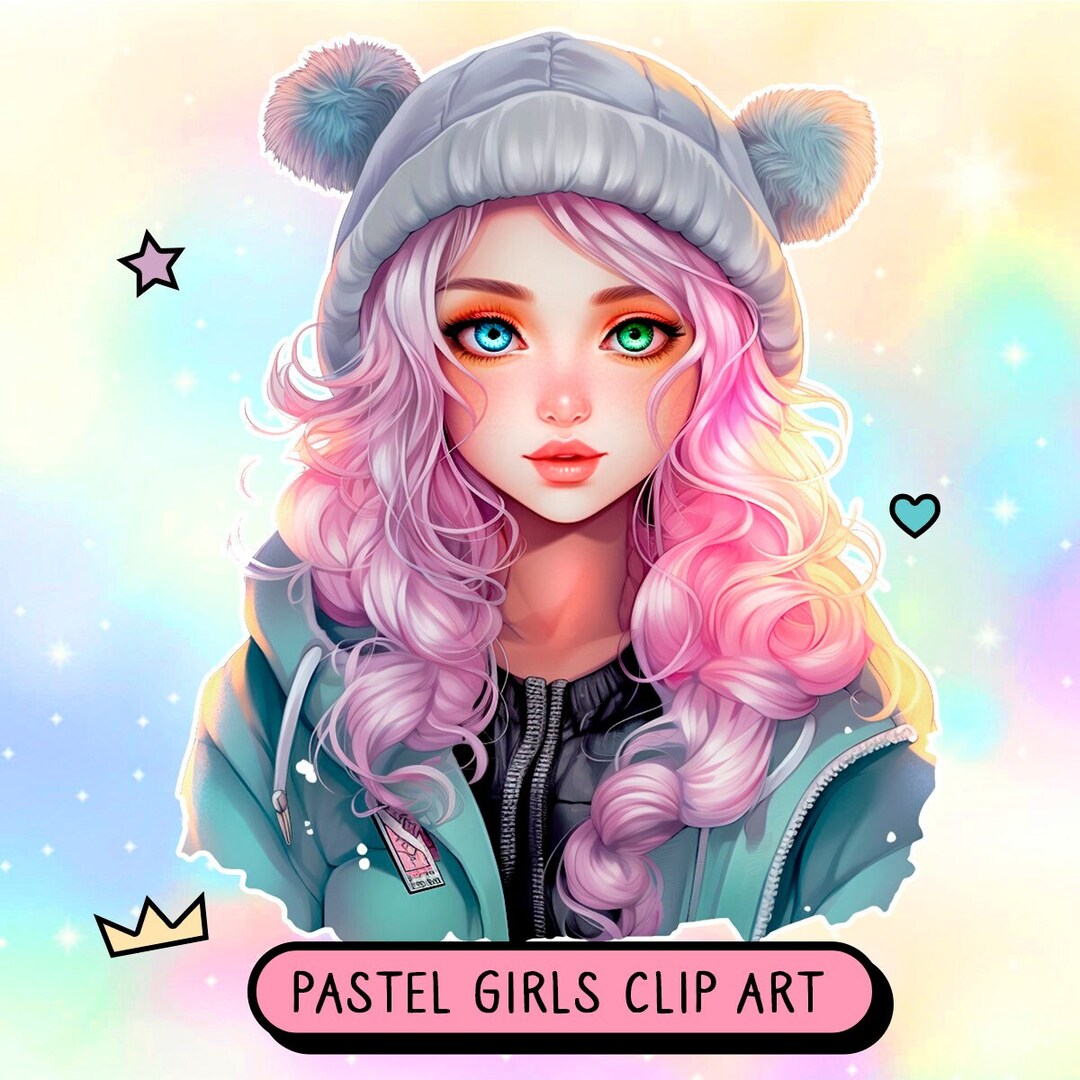 19 Beautiful Pastel Girl Clipart PNG Sweet and Lovely Pastel Girls ...
