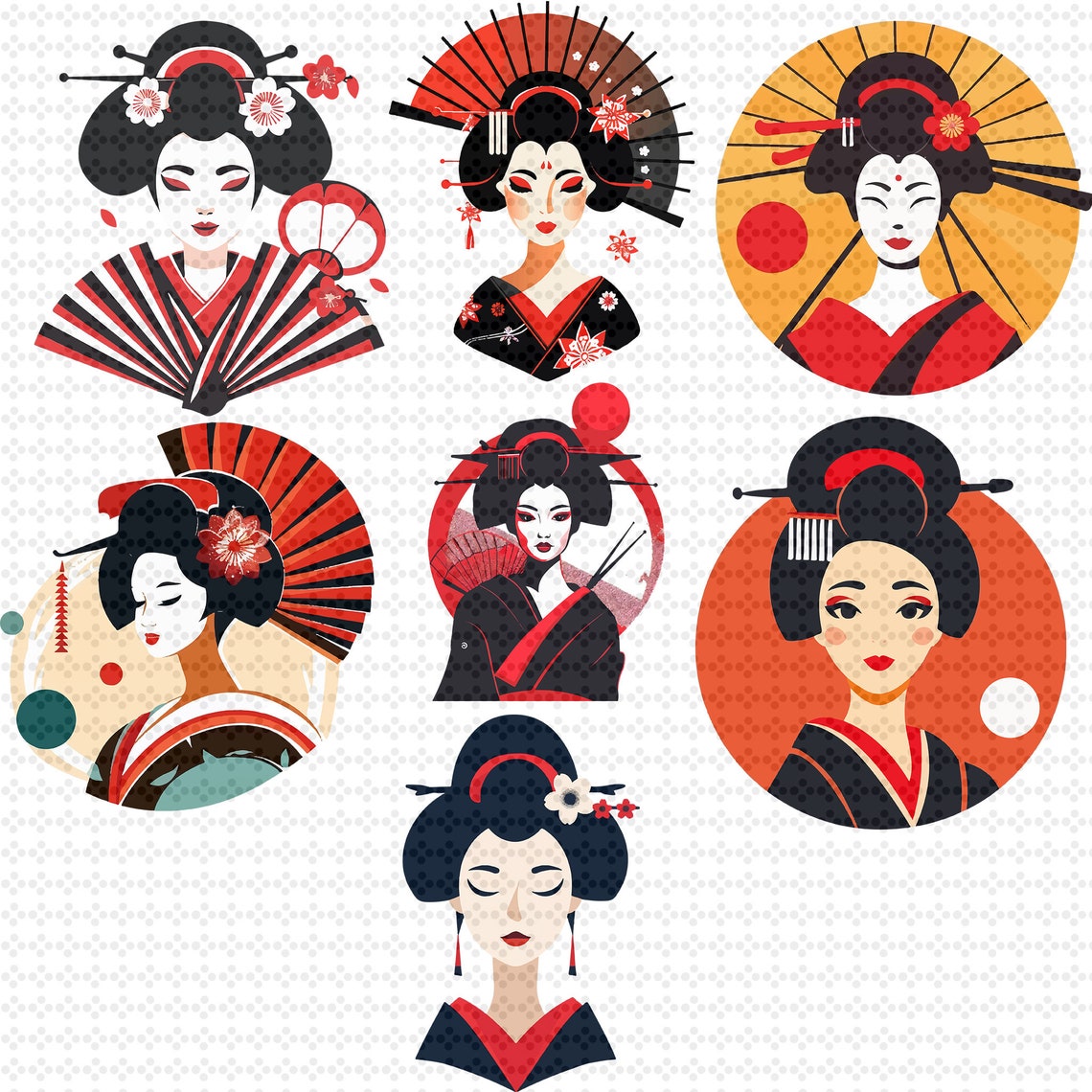 50 Big Japanese SVG Bundle, Japan SVG, Japan File for Cricut, Geisha ...