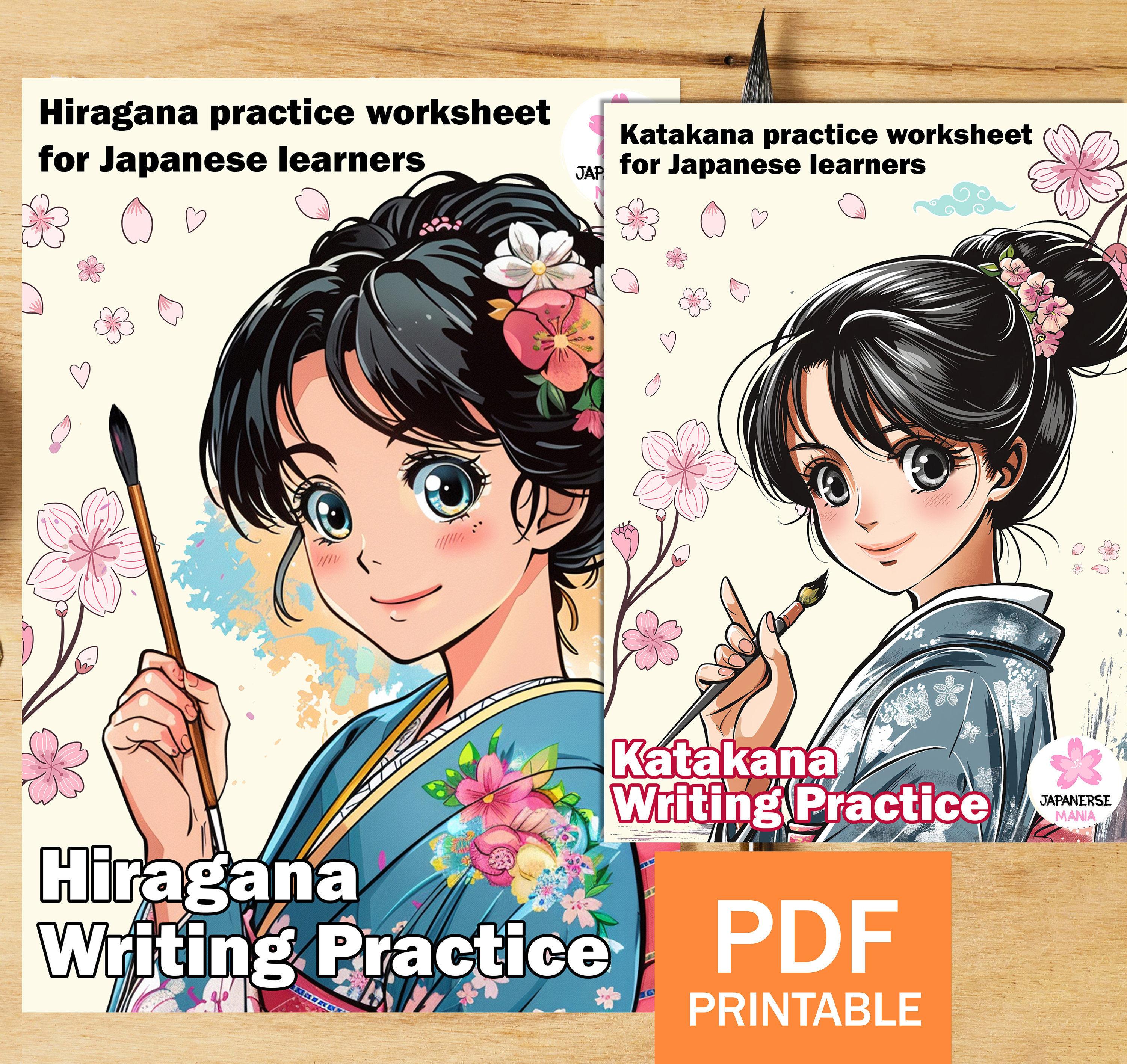 Hiragana and Katakana Worksheets Pdf Japanese Writing Practice Learn ...
