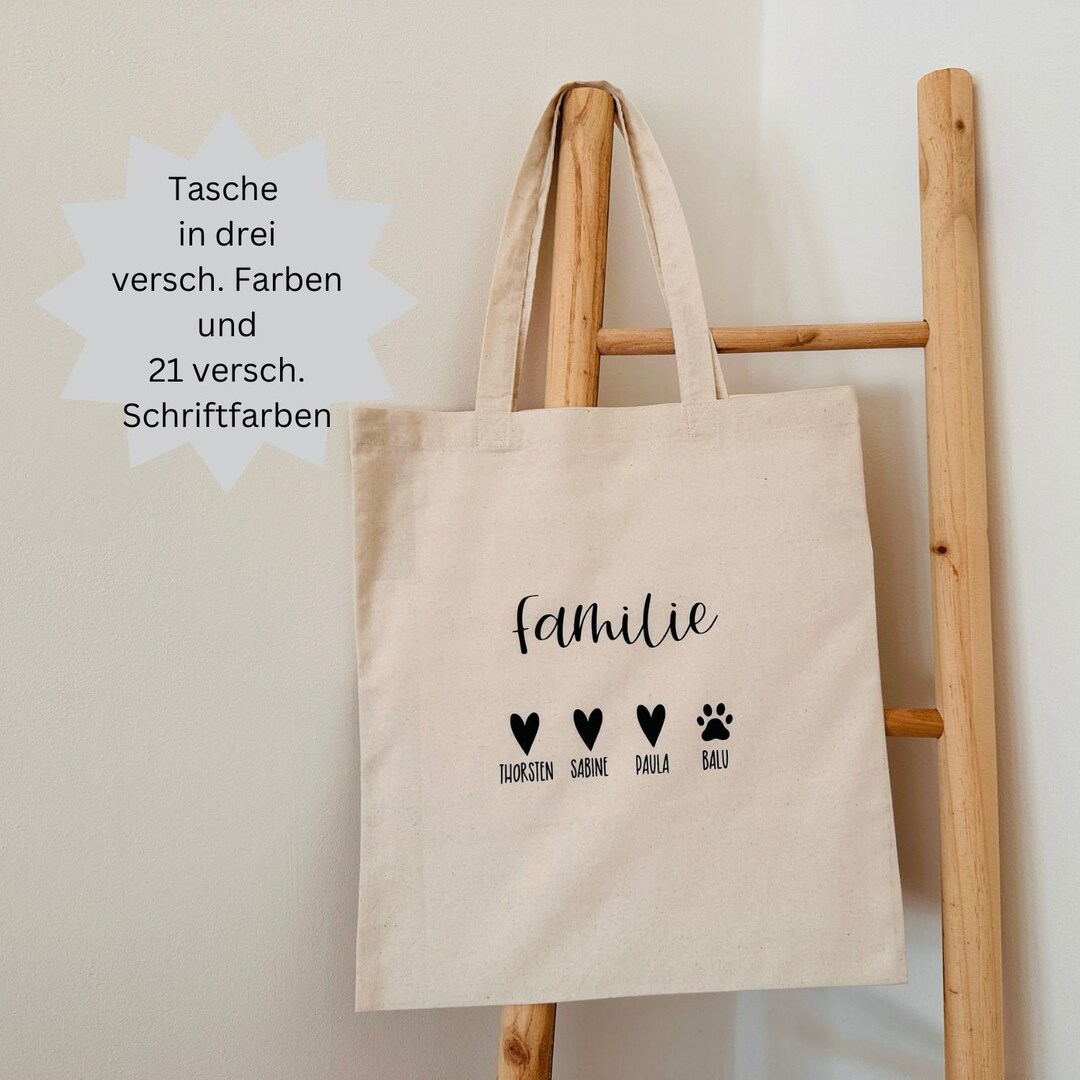 Cotton Bag Personalized Bag Family Bag Personalized Cotton - Etsy