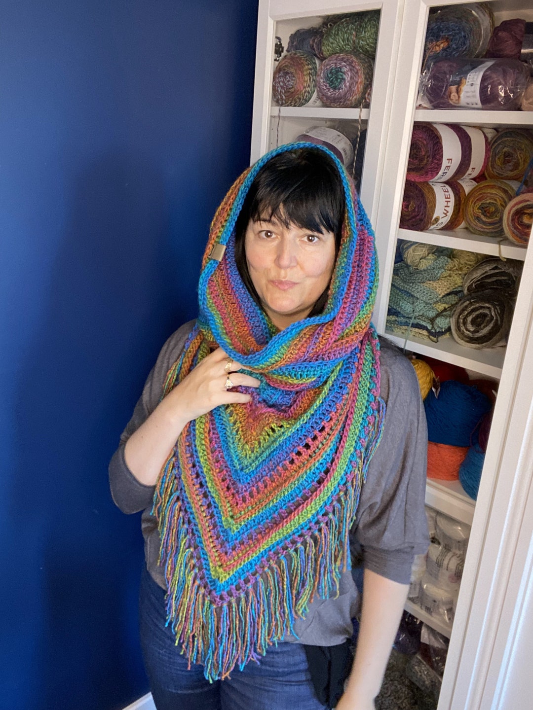 Ferris Wheel Color Sprinkles Pride Flag Hooded Scarf, Wild Oleander ...