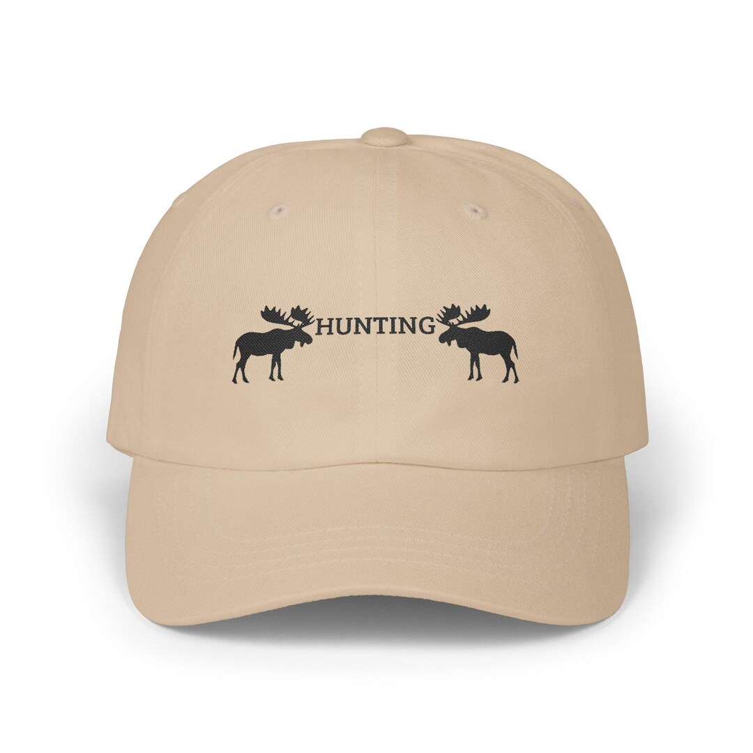 Hat, Classic Dad Cap for Hunting With 2 Mooses, Hunter Baseball Cap ...