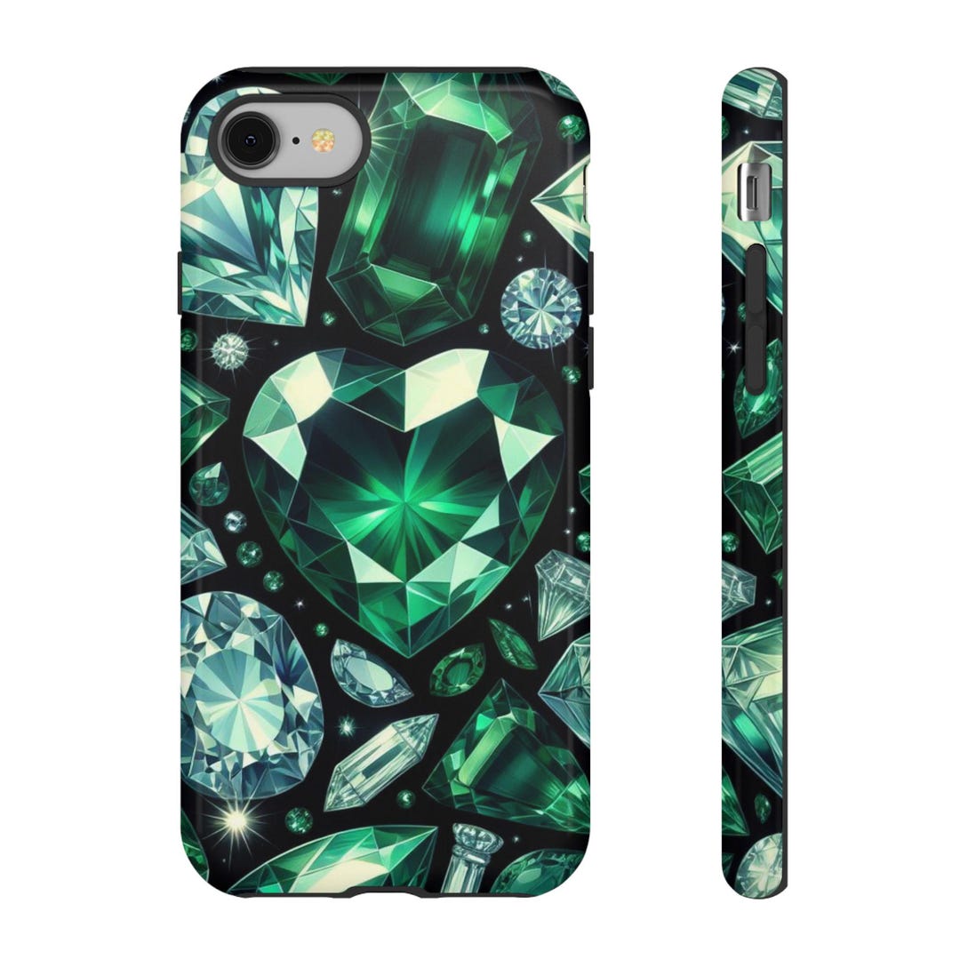 Phone Cases, Luxury Green Emerald Phone Covers, Elegant Cell Phone ...