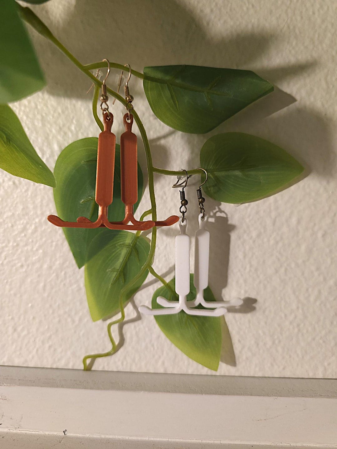 3d-printed IUD Earrings – Bold Feminist Statement Jewelry in White and ...