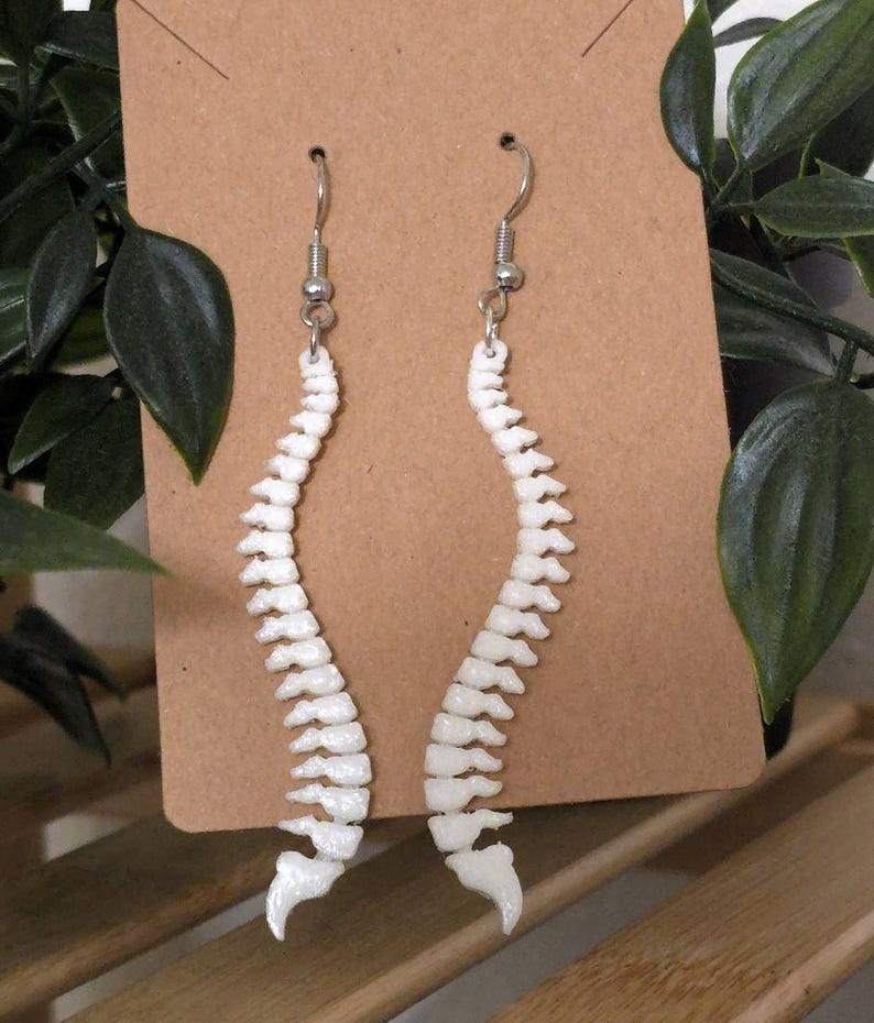 3d-printed Spinal Column Anatomical Earrings - Etsy