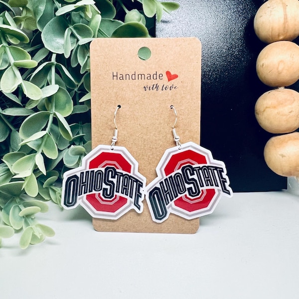 Ohio State Earrings - Etsy