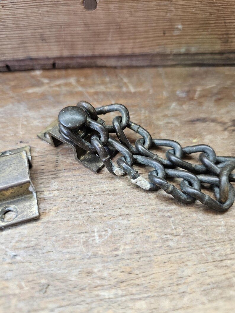 Brass Vintage Sliding Lock Antique Vintage Historic Housepart ...