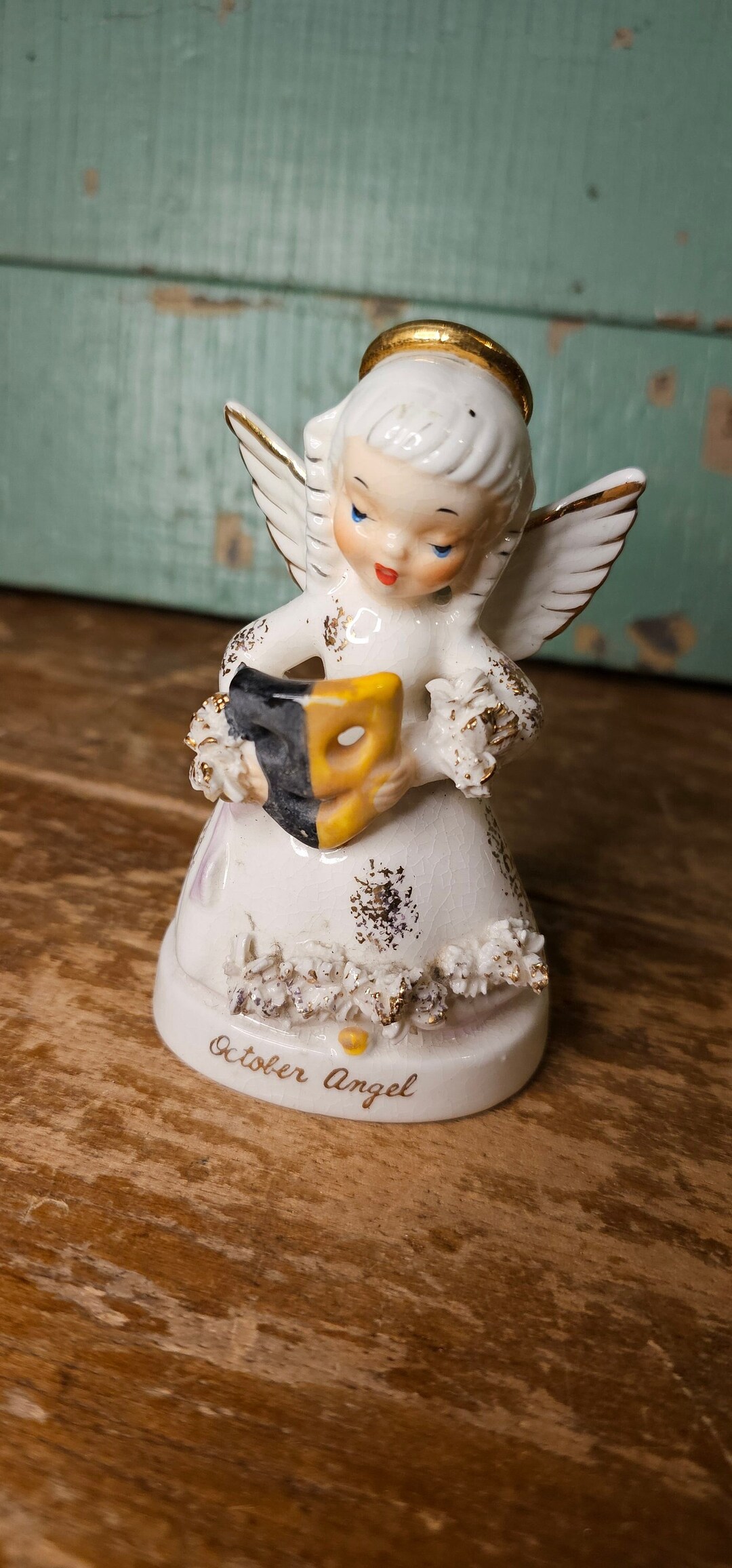 Napco Vintage October Angel Figurine - Etsy