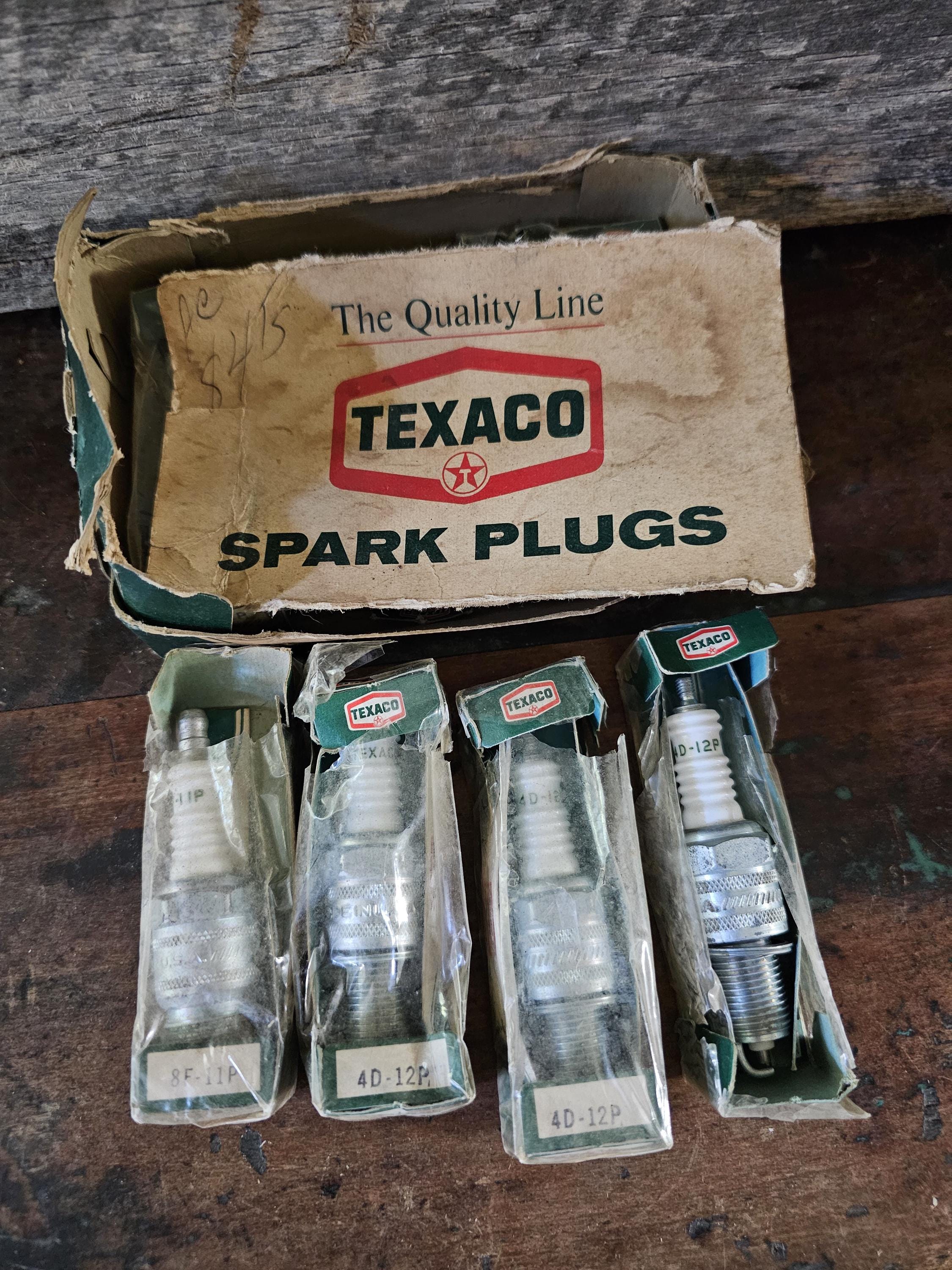 Texaco Spark Plugs Vintage Gas Station Decor Car Restoration Man Cave ...