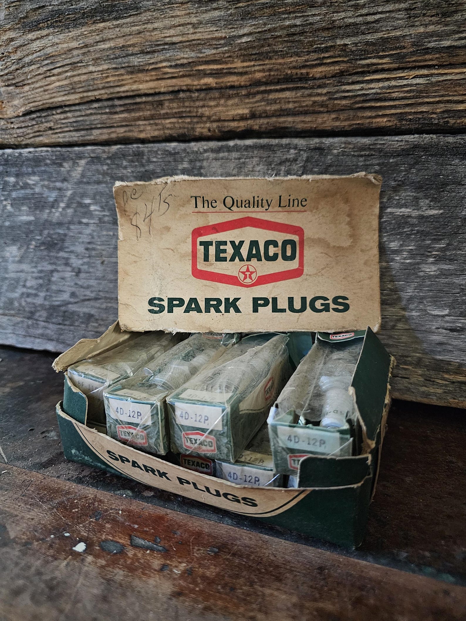 Texaco Spark Plugs Vintage Gas Station Decor Car Restoration Man Cave ...