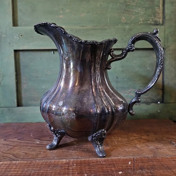 Silver Plate Pitcher - Etsy