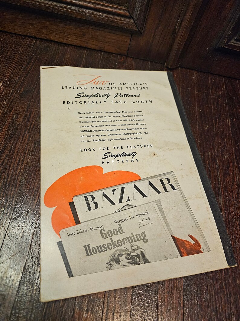 Simplicity Vintage Sewing Magazine 1943 - Etsy