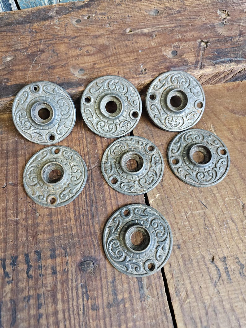Set of 7 Antique Eastlake Style Door Rosettes | Ornate Victorian ...