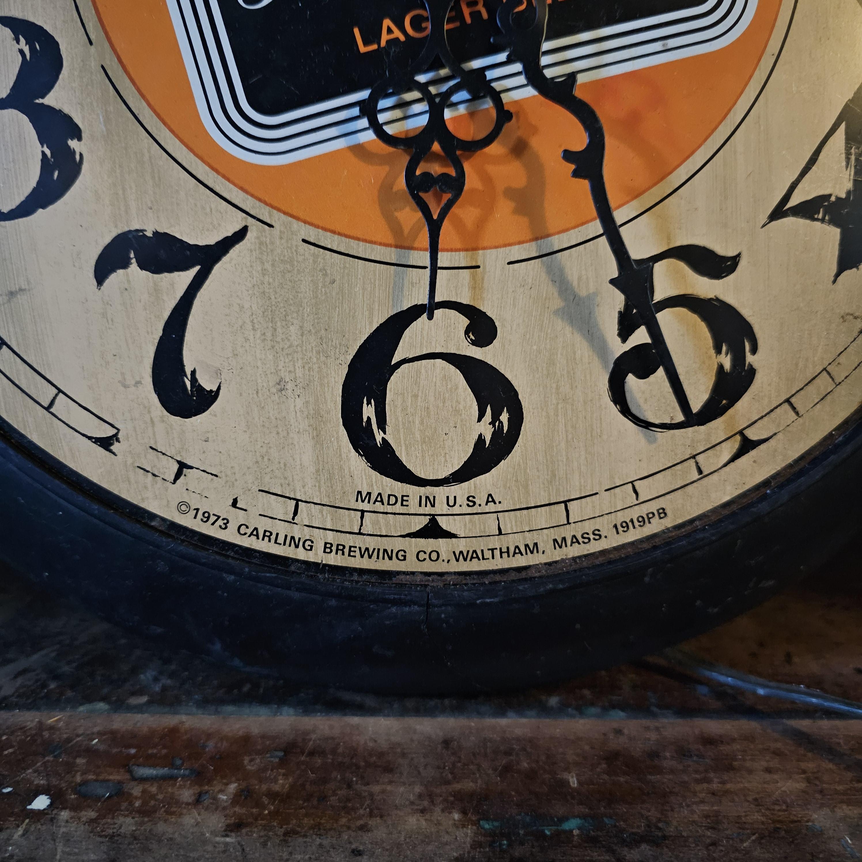 1973 Vintage Carling Black Label Lager Beer Clock Breweriana Beer ...