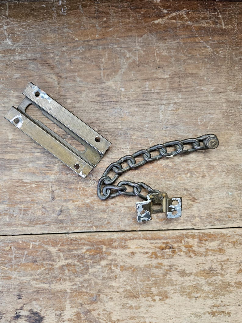 Brass Vintage Sliding Lock Antique Vintage Historic Housepart ...