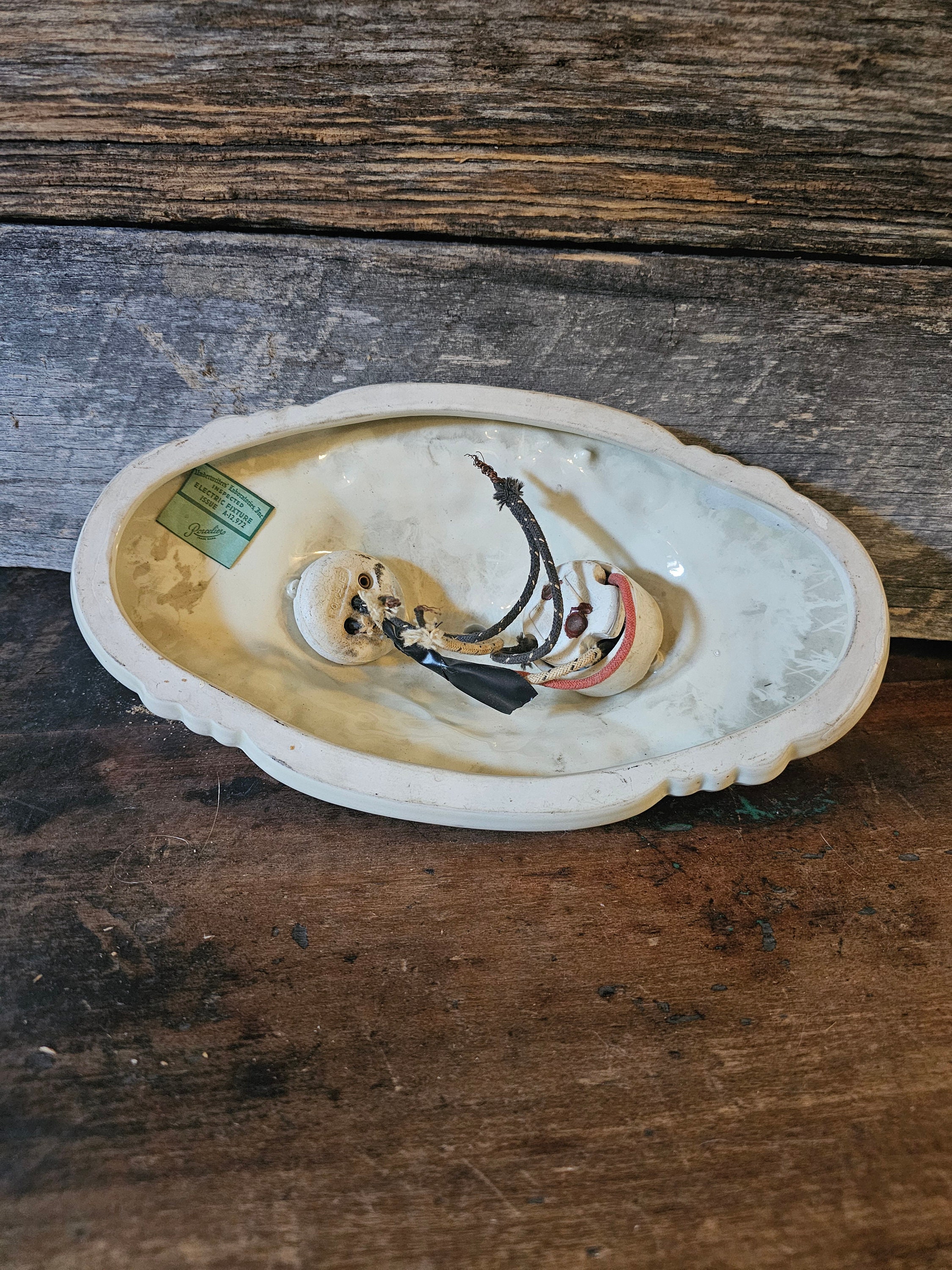 Antique Porcelain Light Fixture Architectural Salvage Floral Design ...