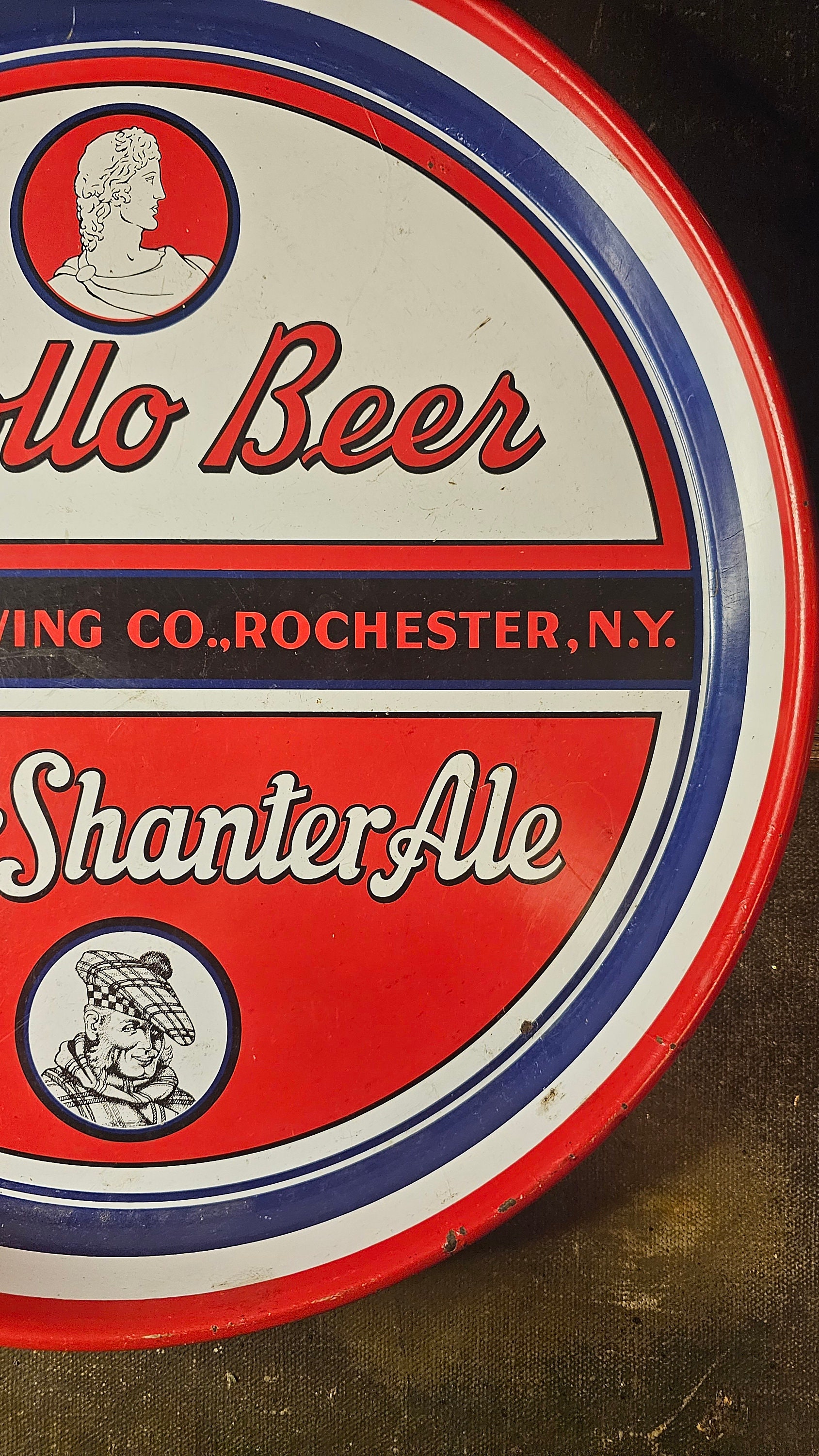 Vintage Original 12 Inch Apollo Beer Tray Rochester, NY 1930s in Very ...