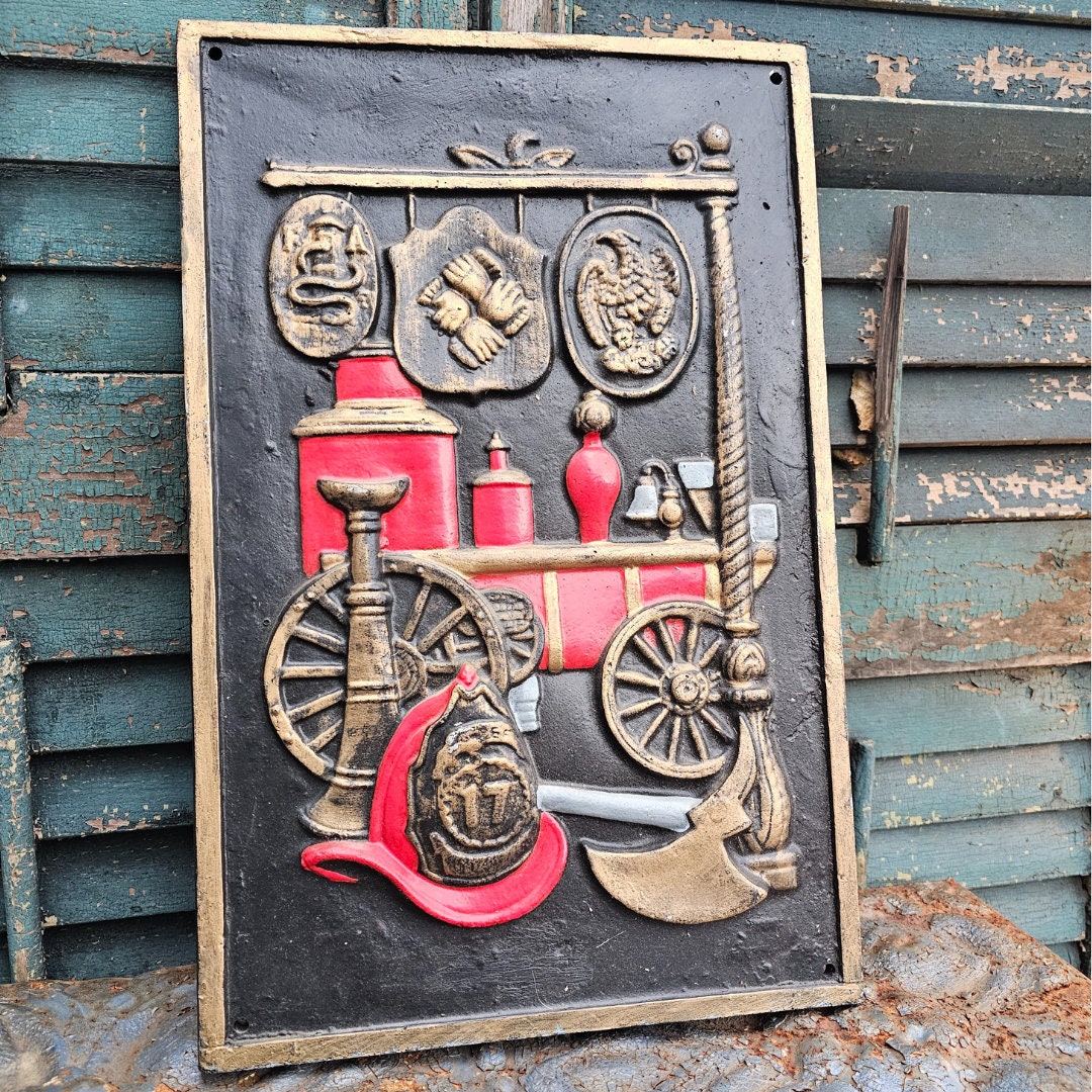 Philadelphia Steamer Hand in Hand FA Hydrant Tree Fire Mark Plaque Sign ...