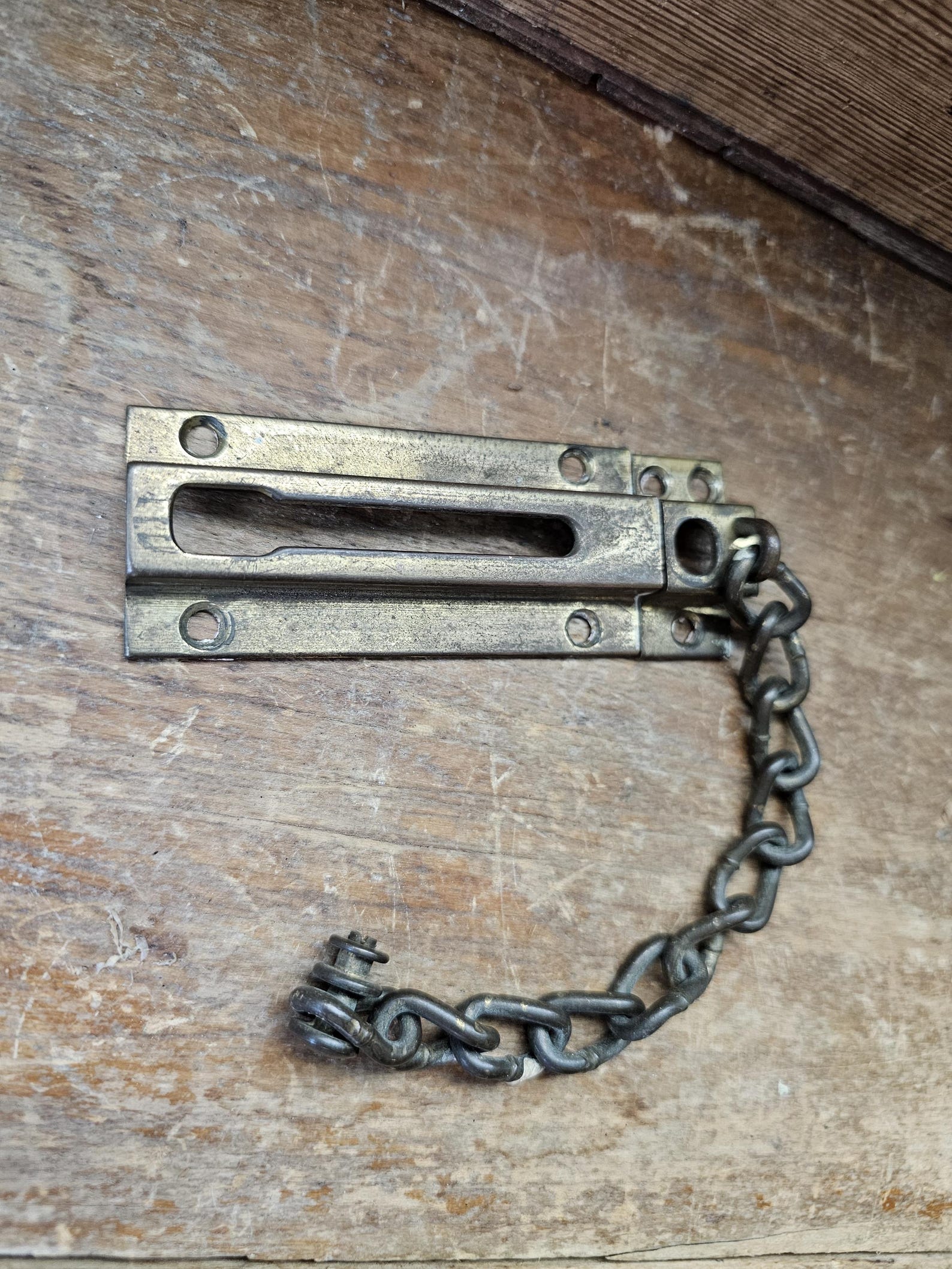 Brass Vintage Sliding Lock Antique Vintage Historic Housepart ...