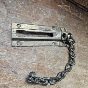 Brass Vintage Sliding Lock Antique Vintage Historic Housepart ...