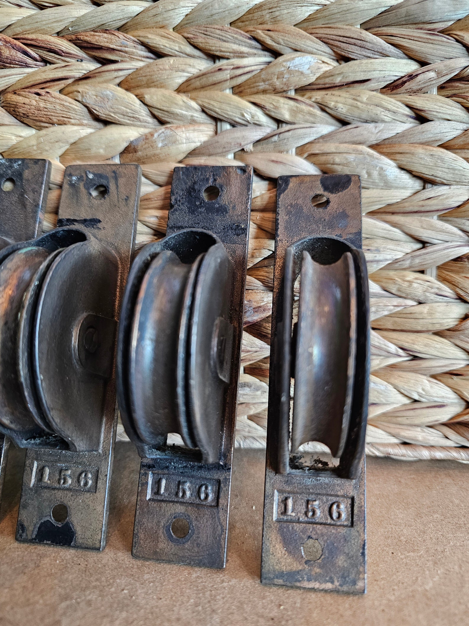 Set of 4 Eastlake Antique Victorian Sash Window Pulleys Architectural ...
