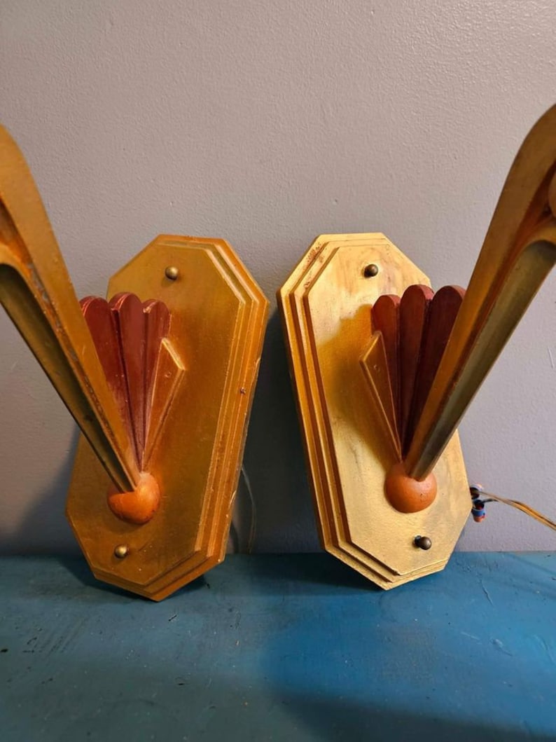 PAIR of Antique Art Deco 1920s Movie Theater Sconces San Francisco - Etsy
