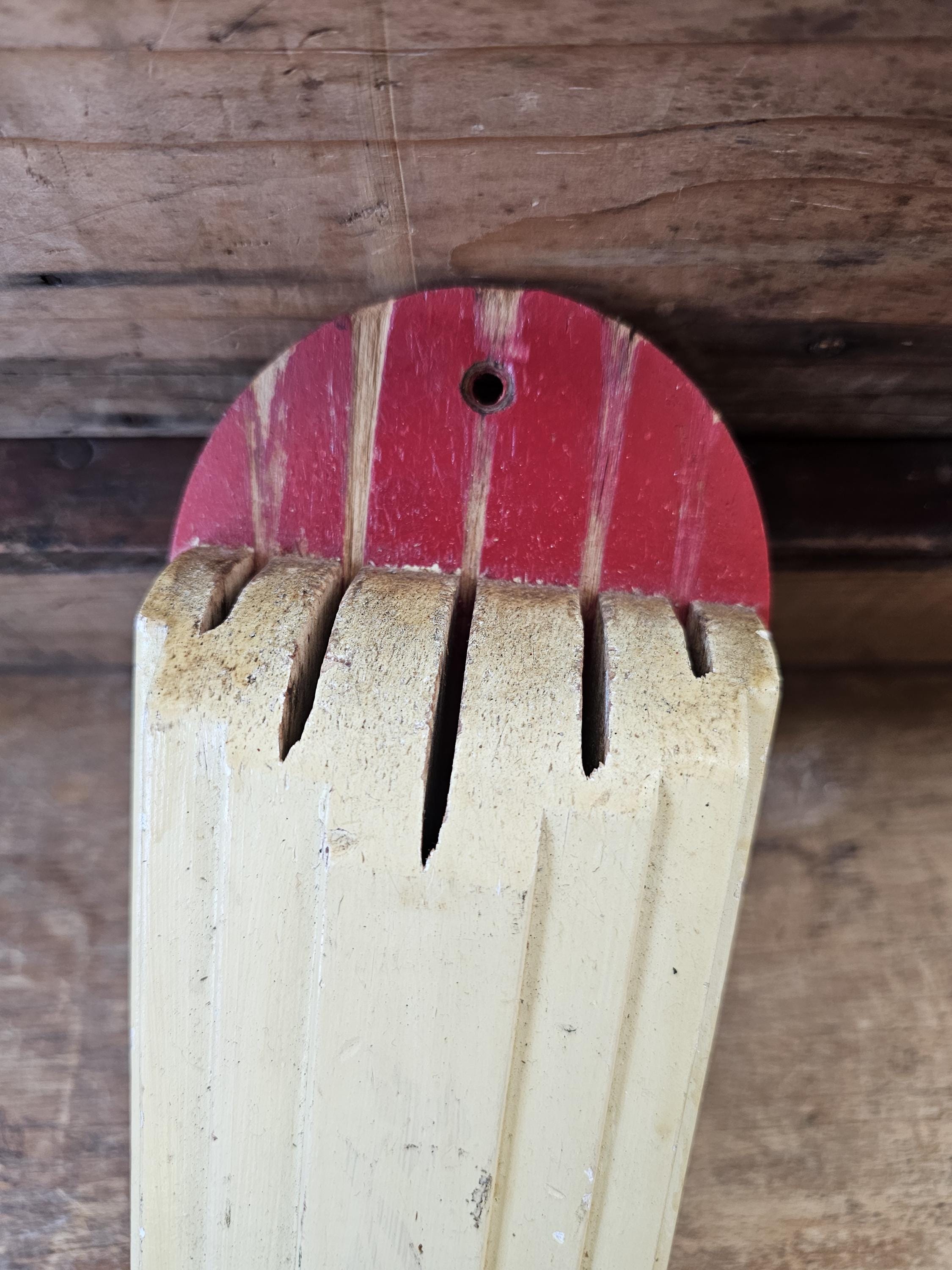 Vintage Kitchen Knife Holder Nuway Knife Block Retro Wooden Wall Rack ...