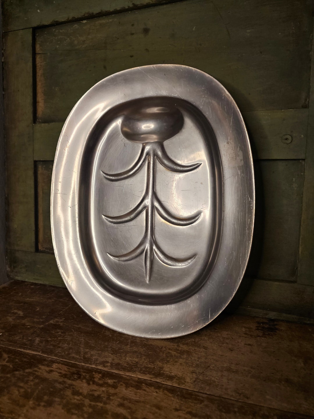 Vintage Turtle Dish Pewter Wilton Armetale Footed Dish Steak/ Meat ...