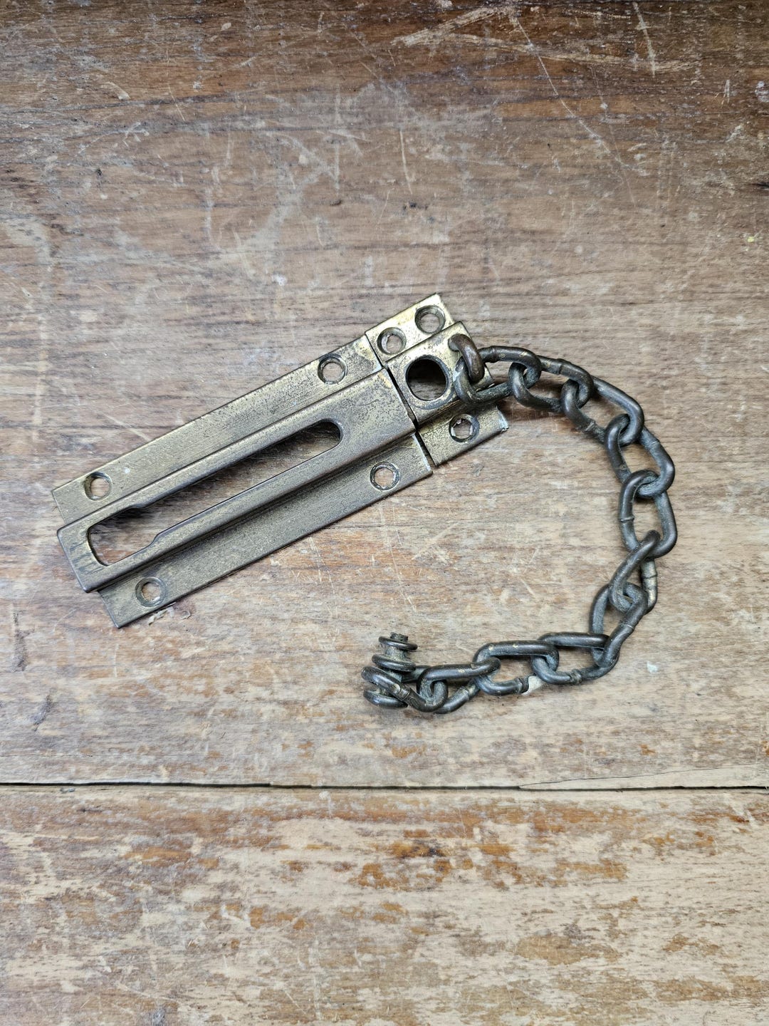 Brass Vintage Sliding Lock Antique Vintage Historic Housepart ...