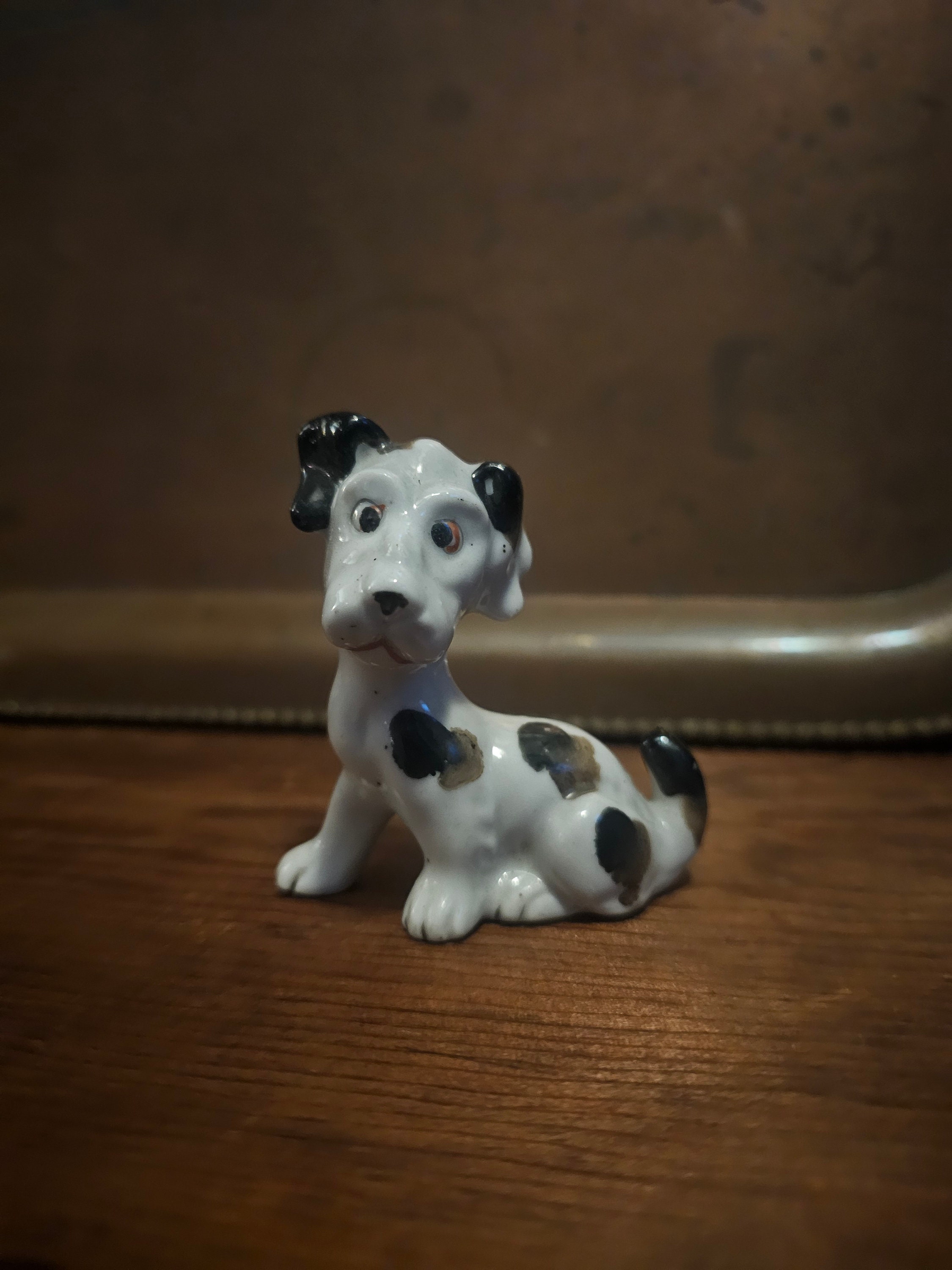 Vintage Porcelain Dog Figurine Miniature - Etsy