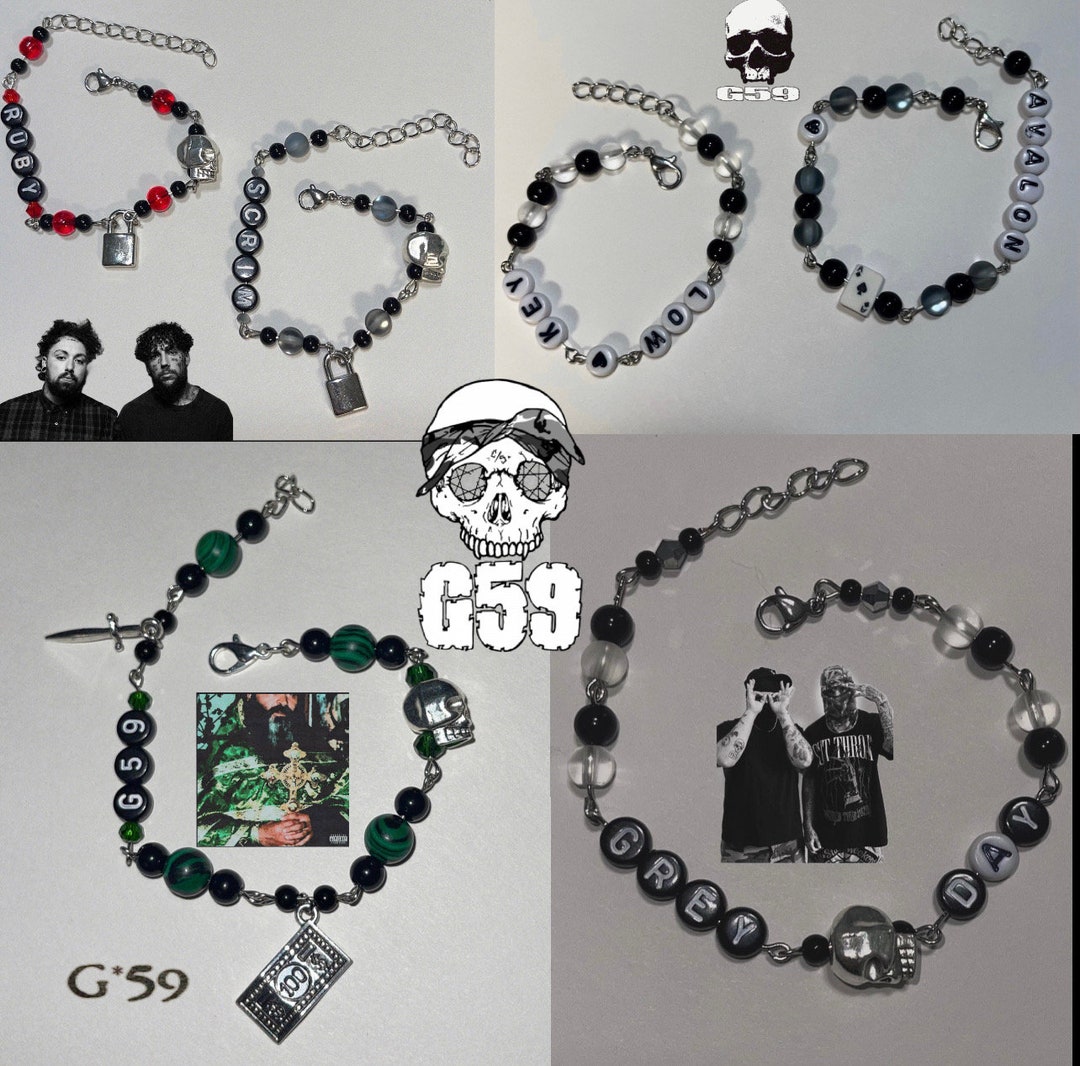 GREYDAY2024 Suicide Boys Themed Charm Bracelet scrim Ruby G59 Jewelry ...