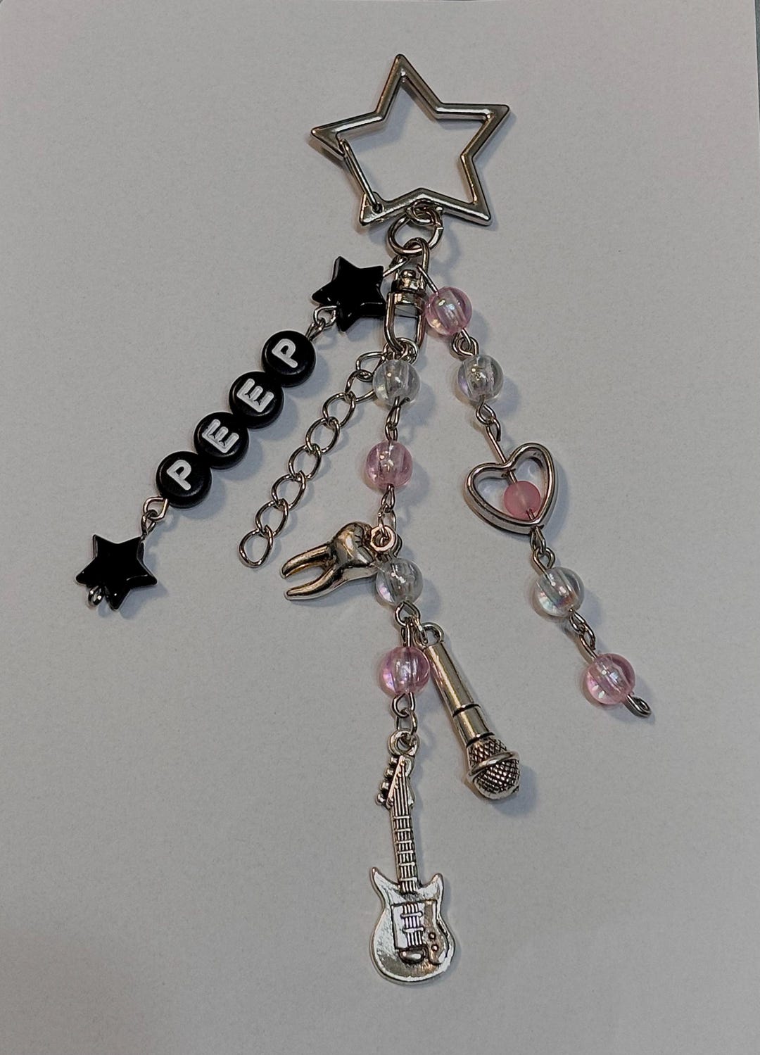 Lil Peep Themed Key Chain :) - GBC - Peep - Rap - Music - Gothic - Pink ...