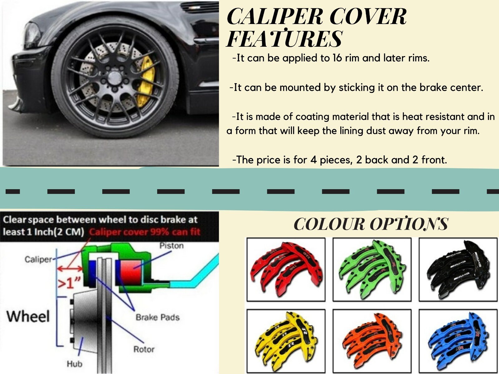 BMW M Brake Caliper Cover/bmw M Performance Blue /BMW Accessories/car ...