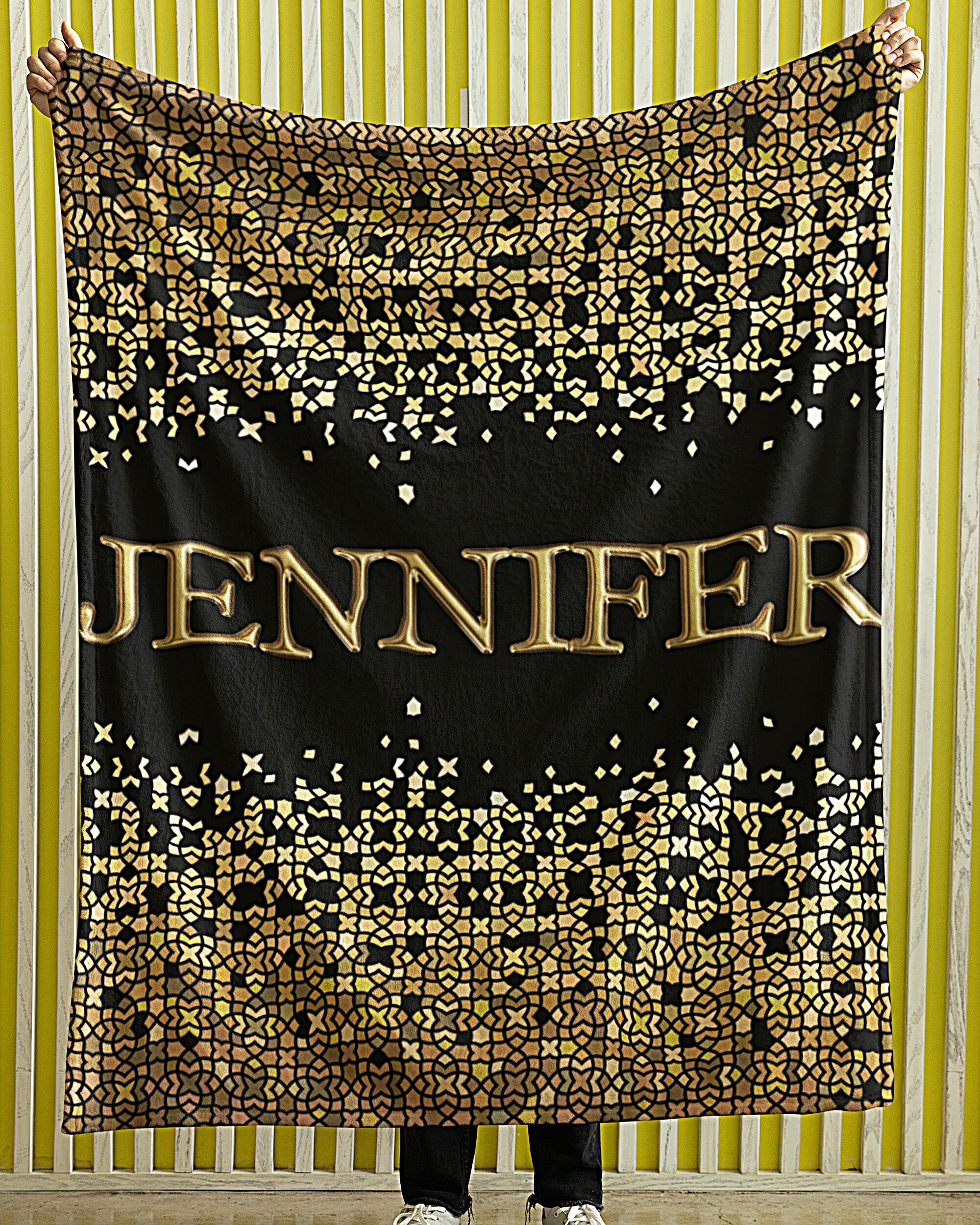 Luxurious Gold Custom Blanket Personalized Opulent Warmth Soft ...