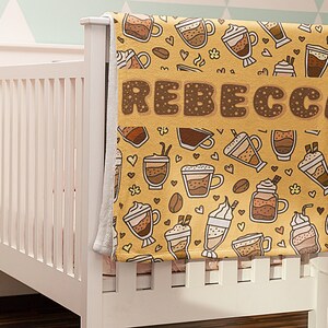 Custom Coffee Blanket Personalized Warmth for Coffee Lovers Cozy Throw ...