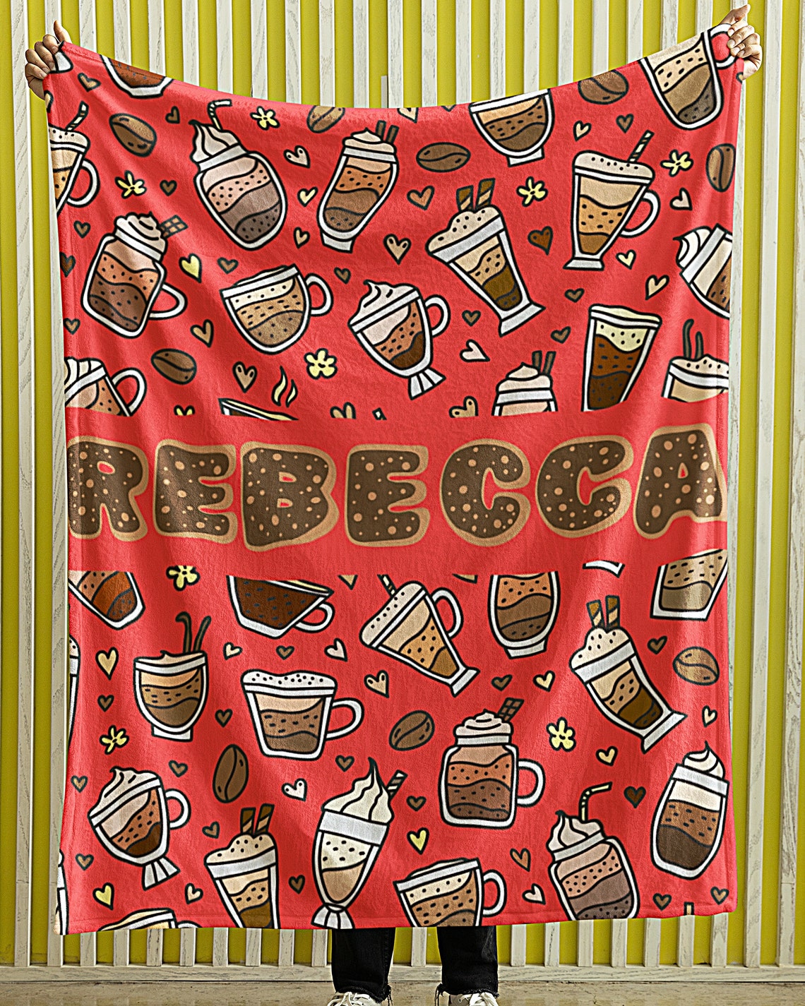 Custom Coffee Blanket Personalized Warmth for Coffee Lovers Cozy Throw ...