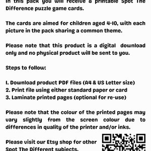 Spot the Difference - Set of 8 Trains Themed With Answer Sheet ...