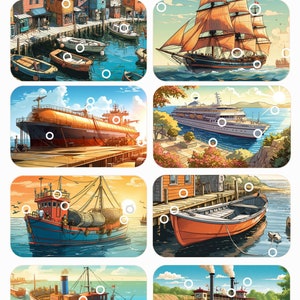 Spot the Difference - Set of 8 Ship Themed With Answer Sheet - Digital ...