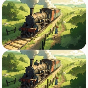 Spot the Difference - Set of 8 Trains Themed With Answer Sheet ...