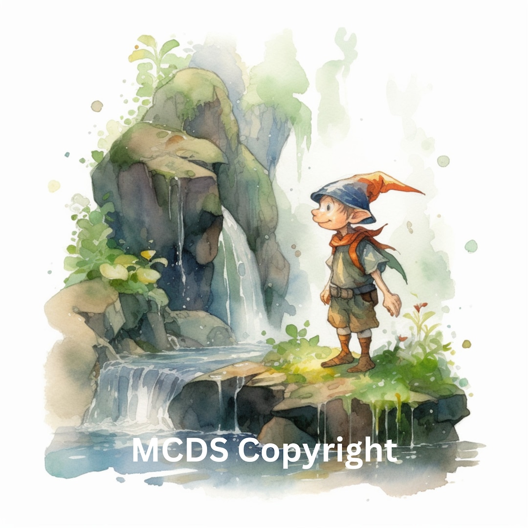 12 Watercolour Elf Clipart Animated Characters, Fantasy Watercolor ...