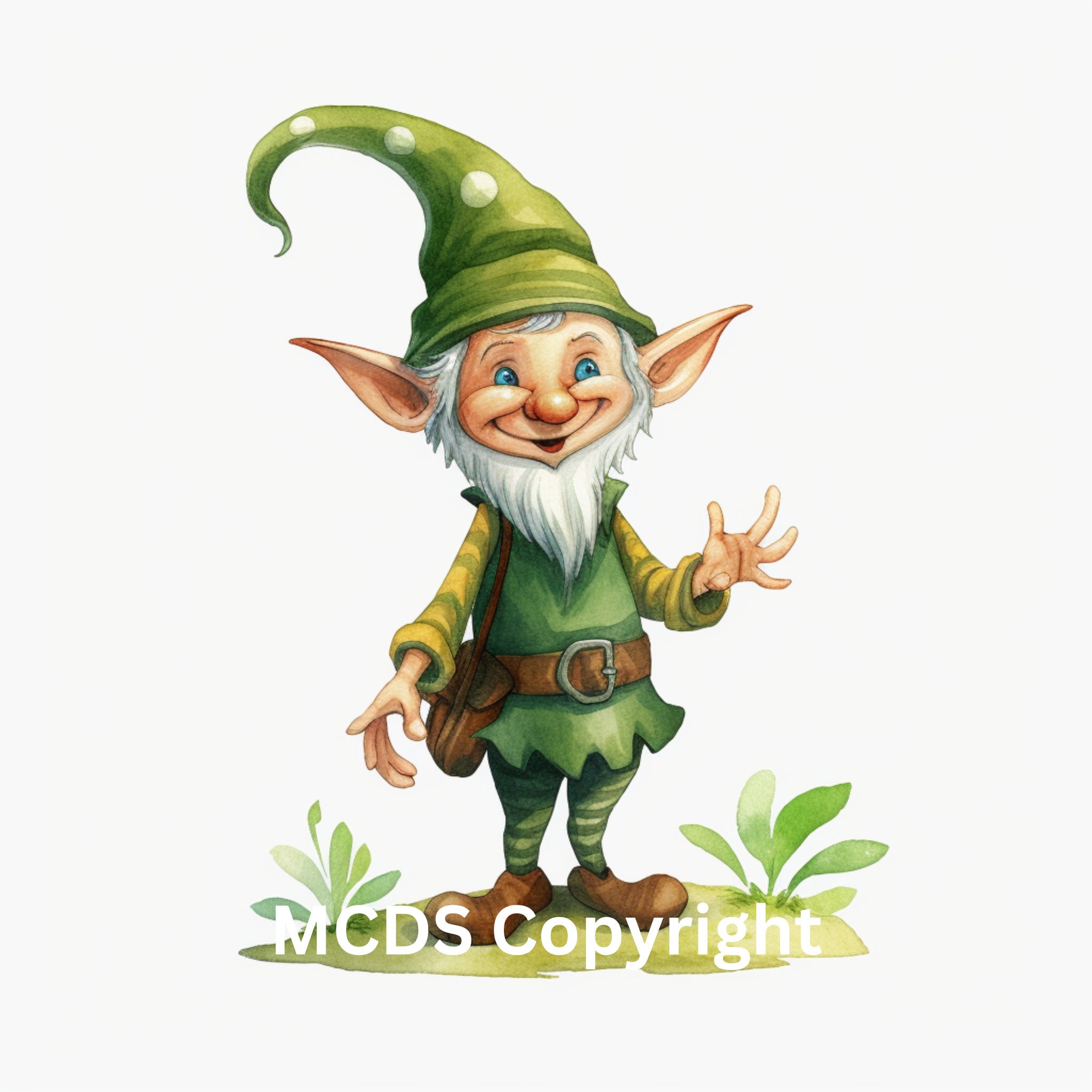 12 personajes animados de imágenes prediseñadas de elfos de acuarela ...
