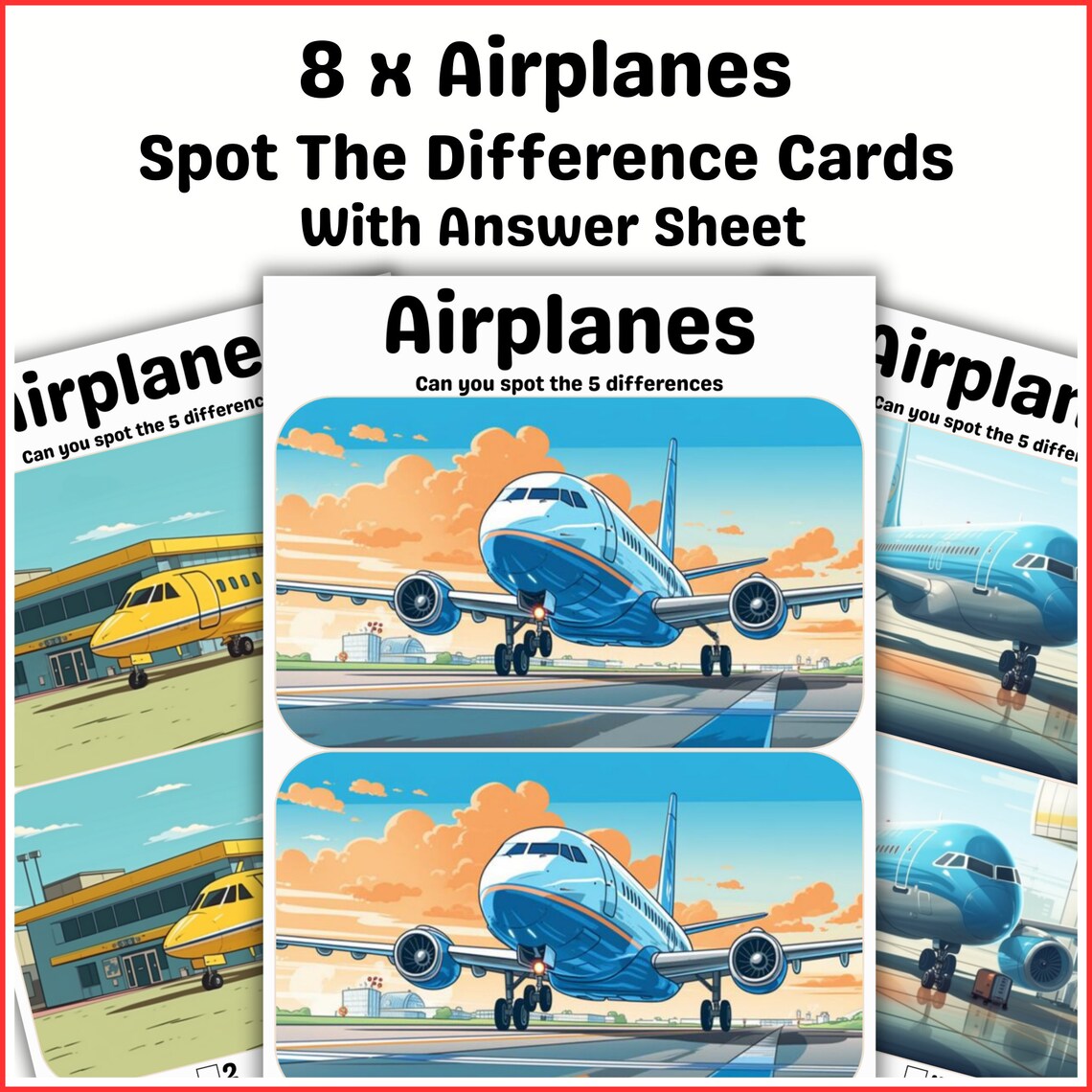 Spot the Difference - Transport Collection - 5 Themed Sets, Cars Trucks ...