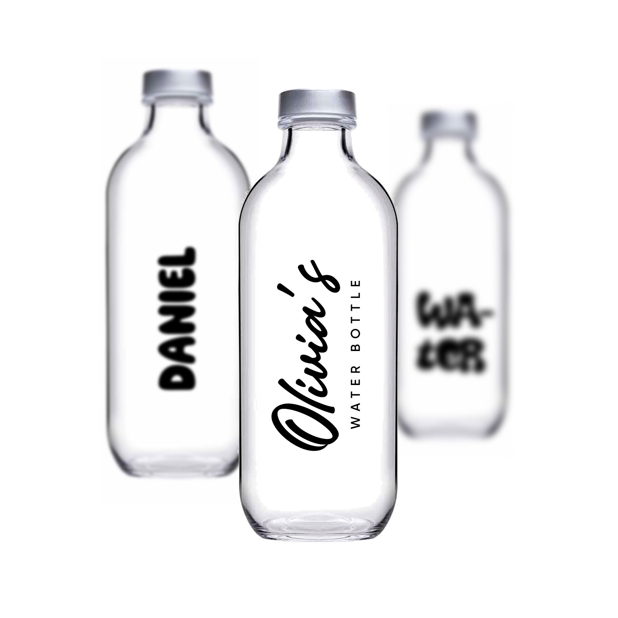 Custom Glass Water Bottle With Lid Glass Bottle for Juice, Tea and Iced ...